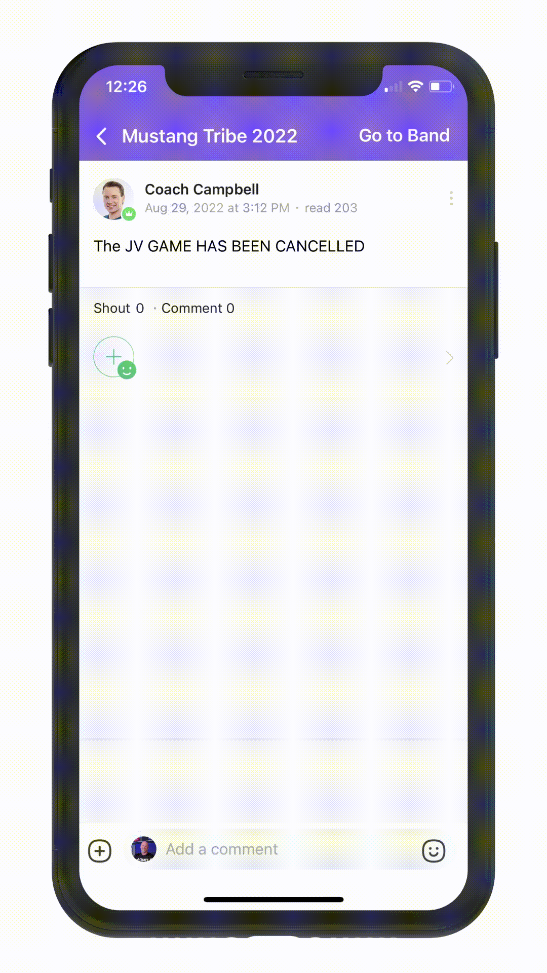 the BAND app - Get your messages read!